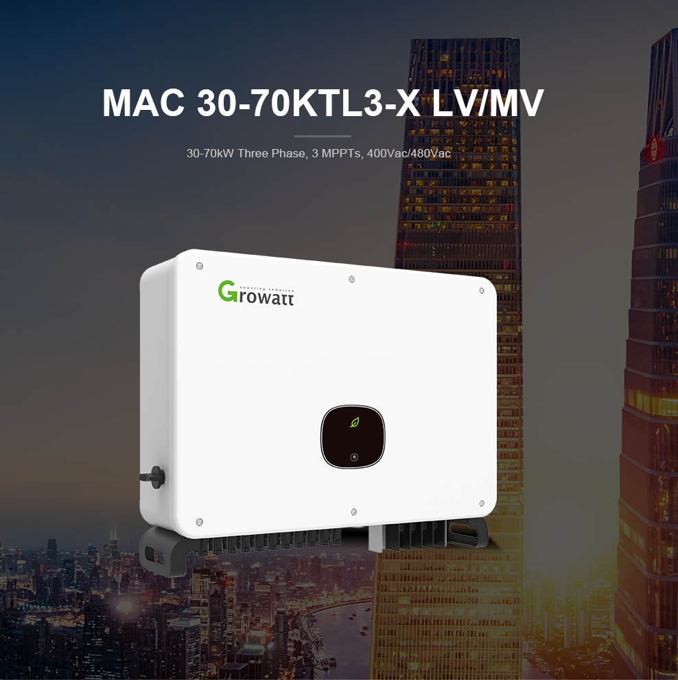 GROWATT MAC 50-70KTL3-X 50kw 60kw 70KW string inverter Three Phase with ...